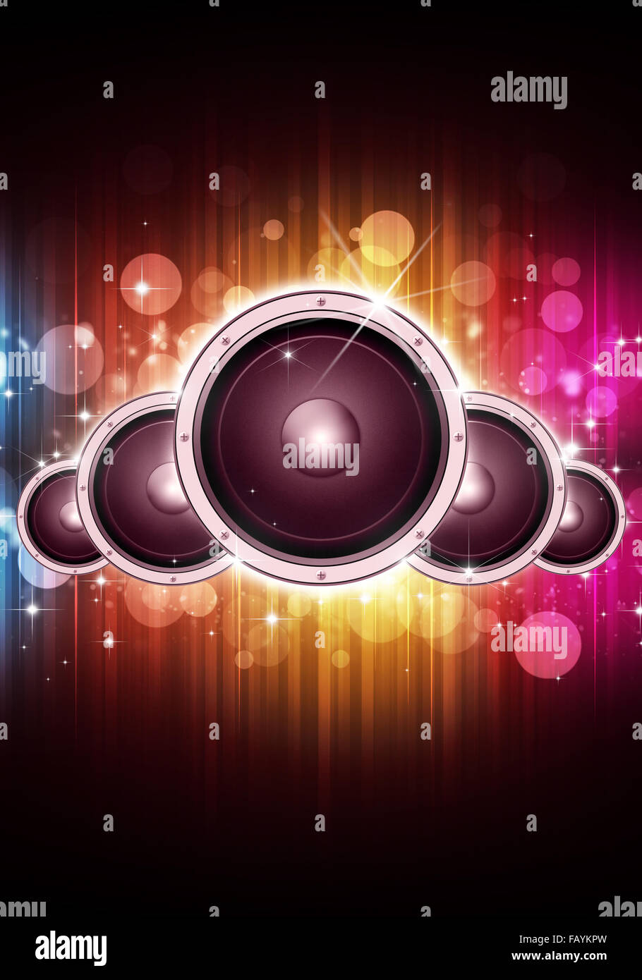 multicolor party music background for flyers and night club posters ...