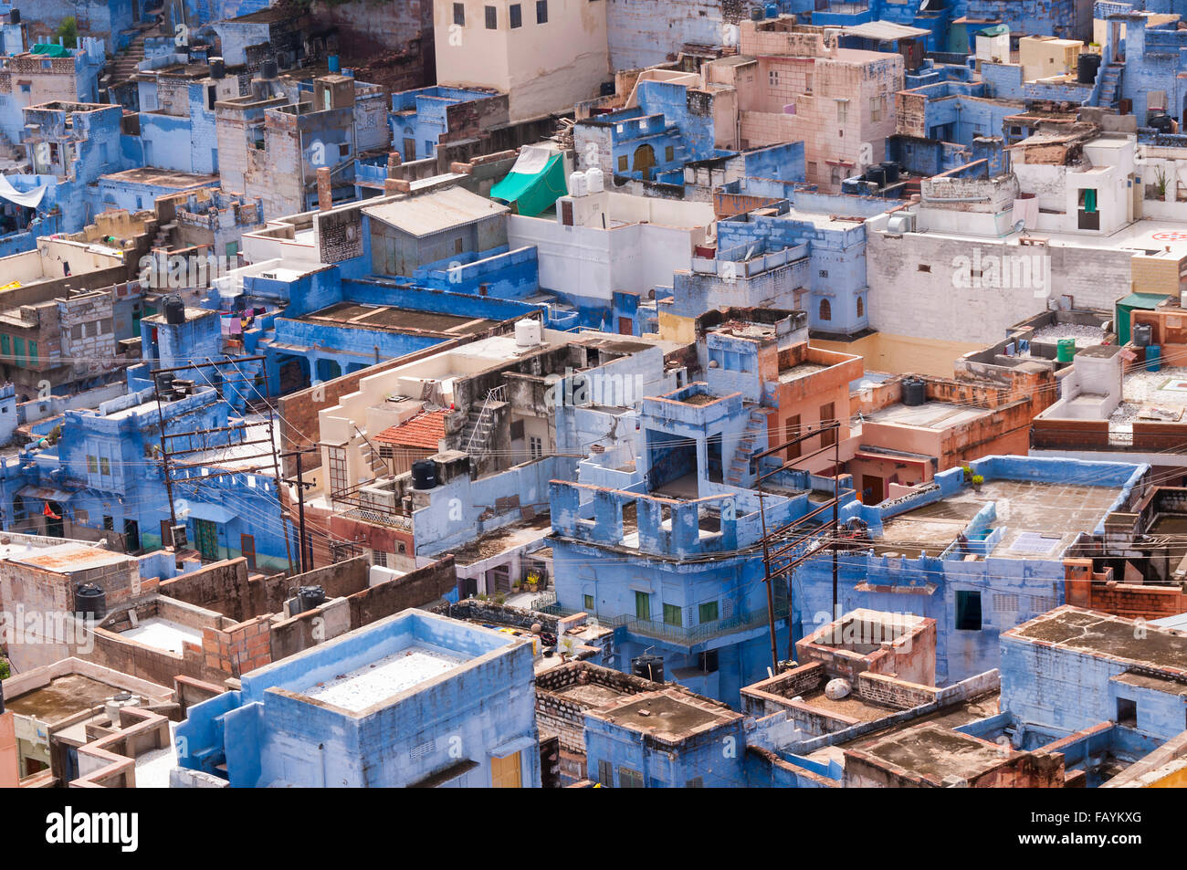 Blue city buildings of Jodhpur, India Stock Photo - Alamy