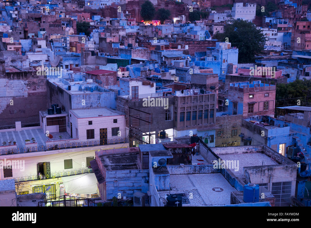 Blue city buildings of Jodhpur, India Stock Photo - Alamy