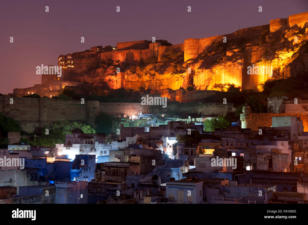 Blue city buildings of Jodhpur, India Stock Photo - Alamy