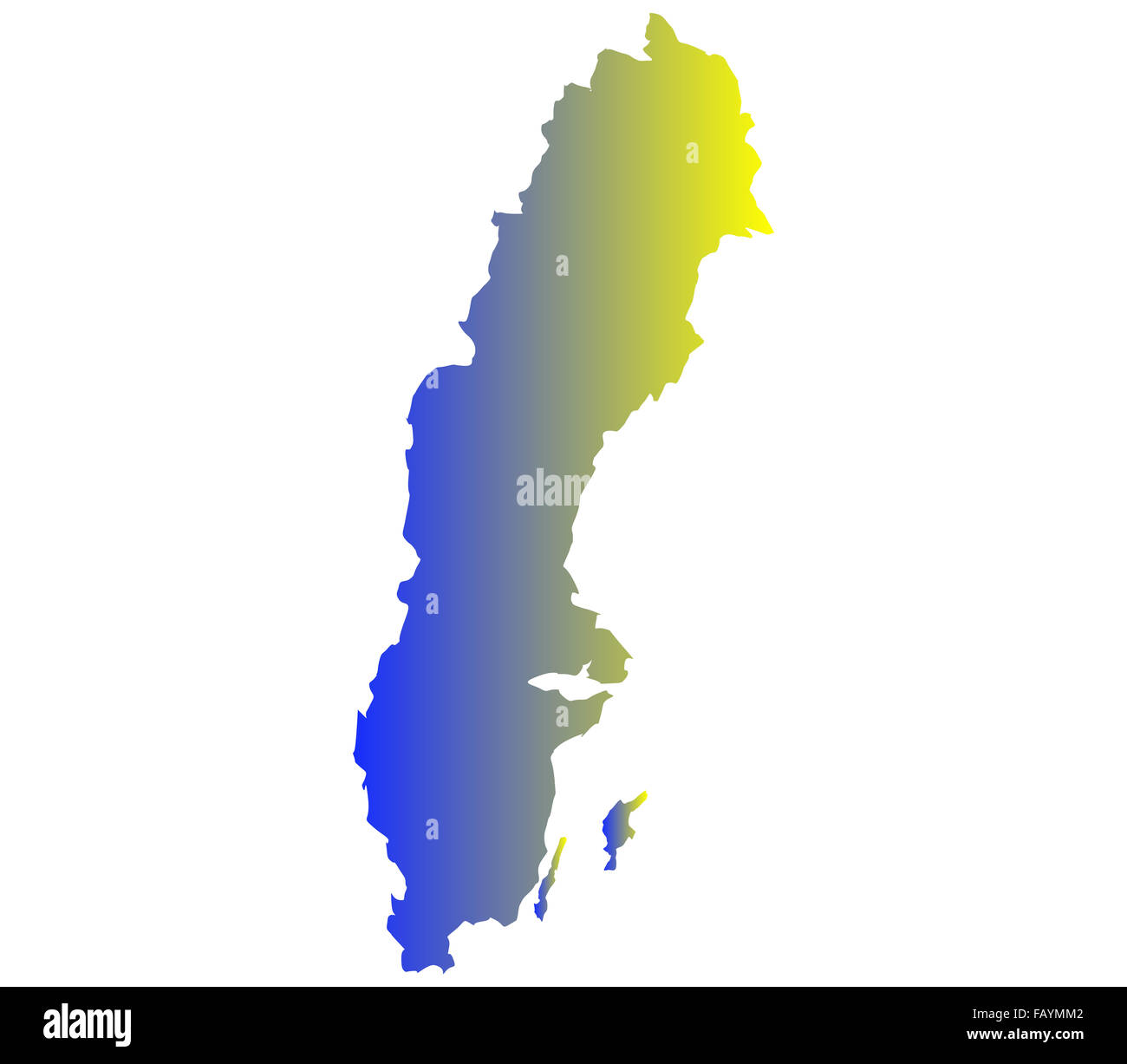 Sweden map on a white background Stock Photo - Alamy