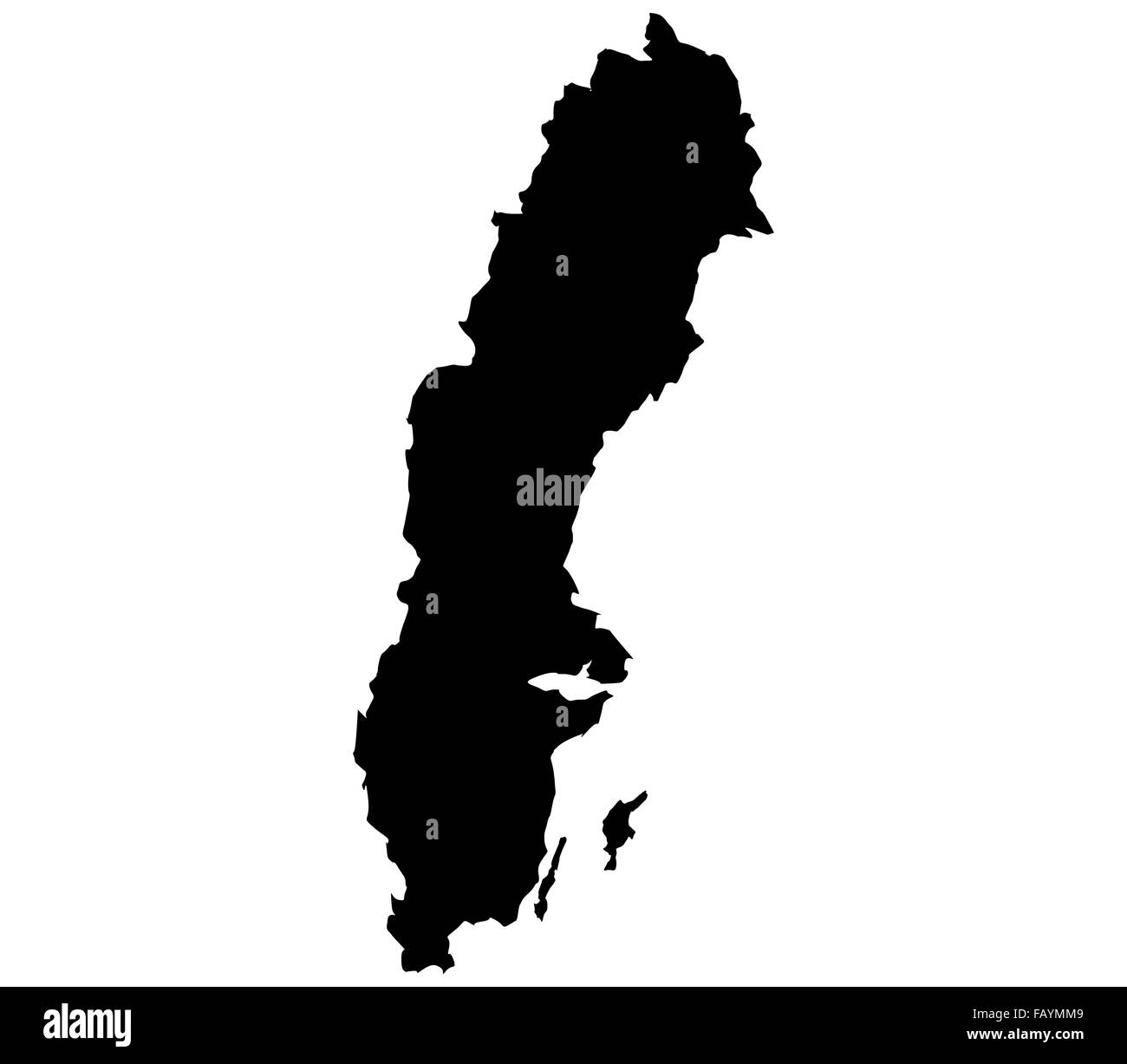 Sweden map on a white background Stock Photo - Alamy