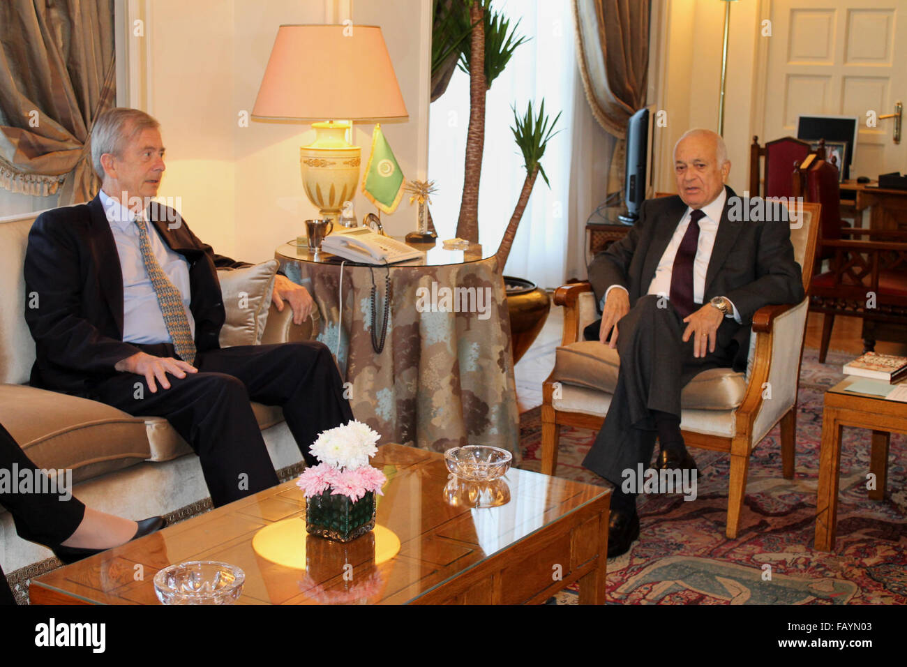 Cairo, Egypt. 6th Jan, 2016. Secretary-General of the Arab League ...