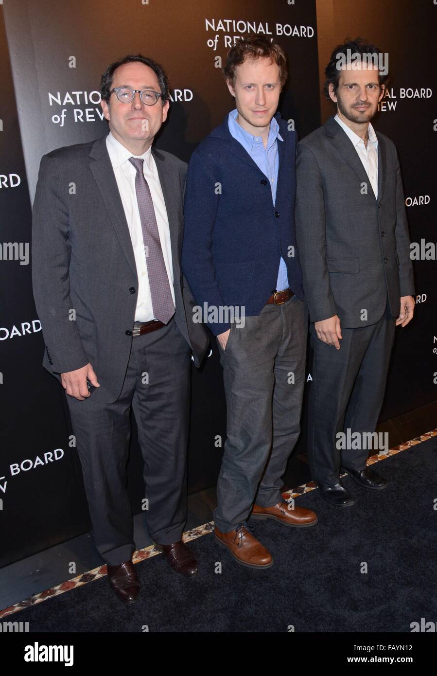 New York, NY, USA. 5th Jan, 2016. Michael Barker, Laszlo Nemes, Geza ...