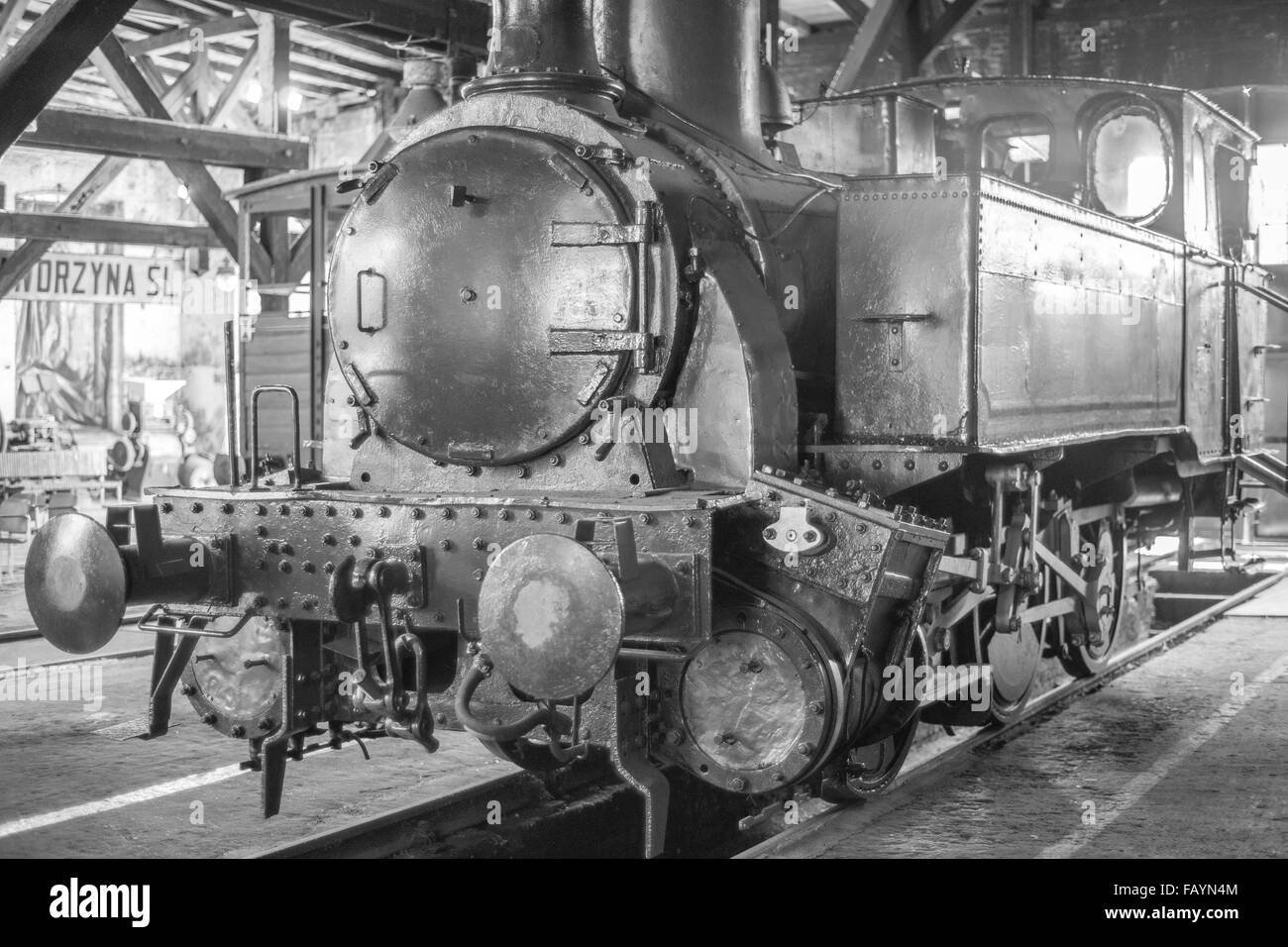 Old steam engine locomotive from 1886 Stock Photo - Alamy