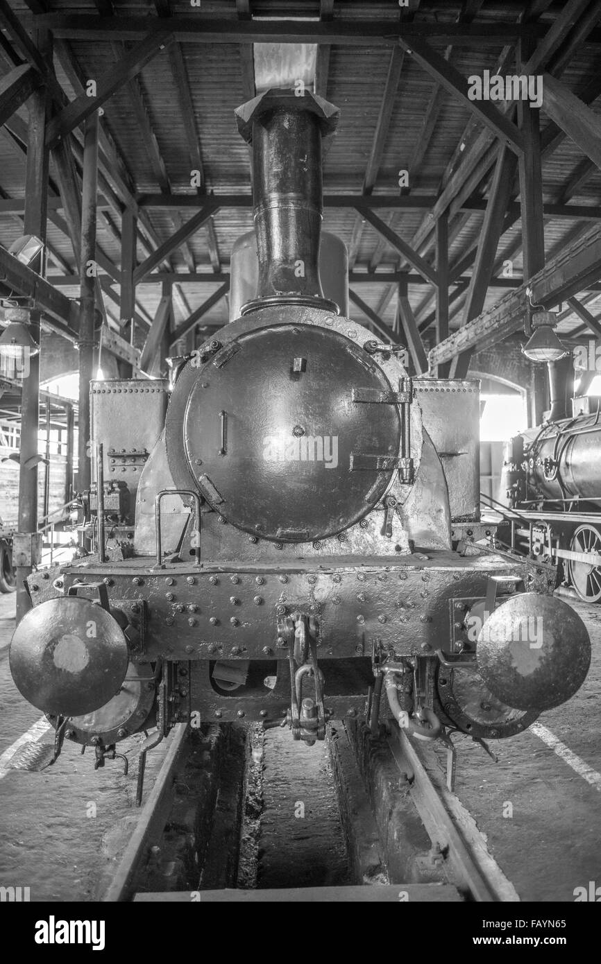 Old steam engine locomotive from 1886 Stock Photo - Alamy