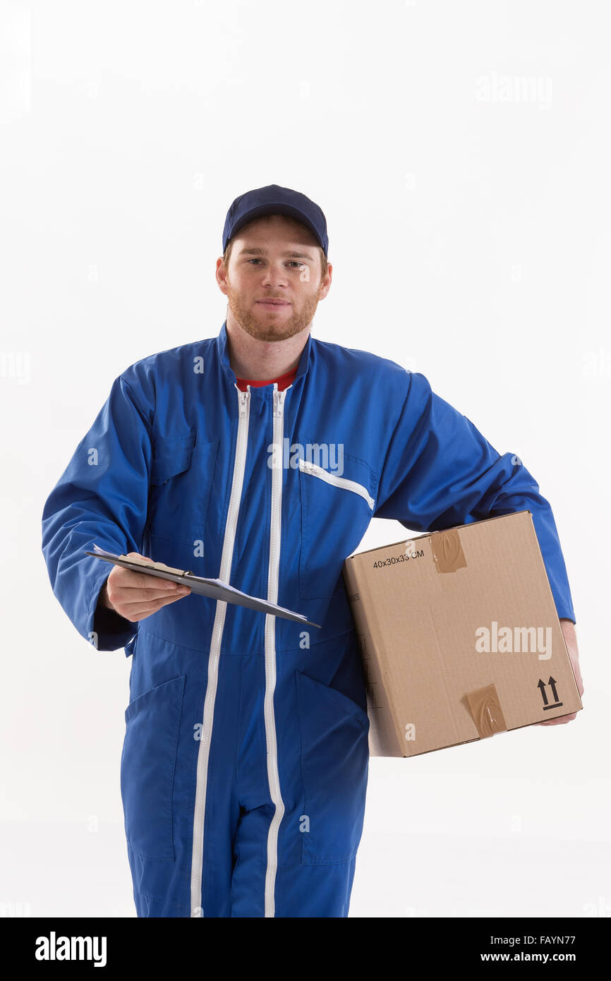 delivery man at work Stock Photo - Alamy