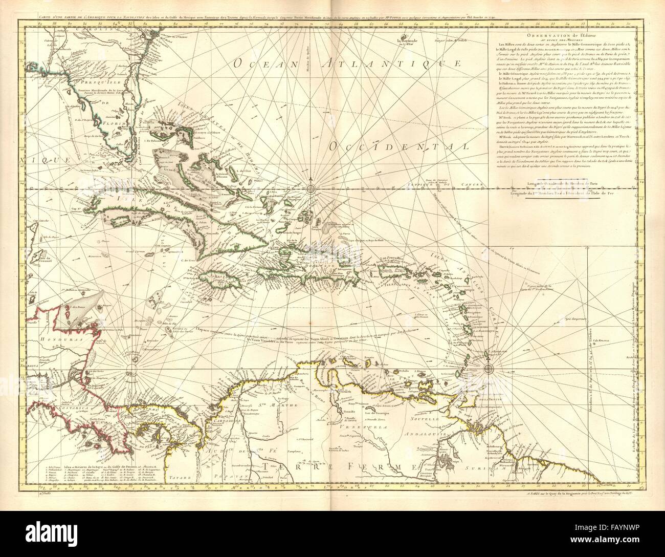 18th century caribbean map hi-res stock photography and images - Alamy