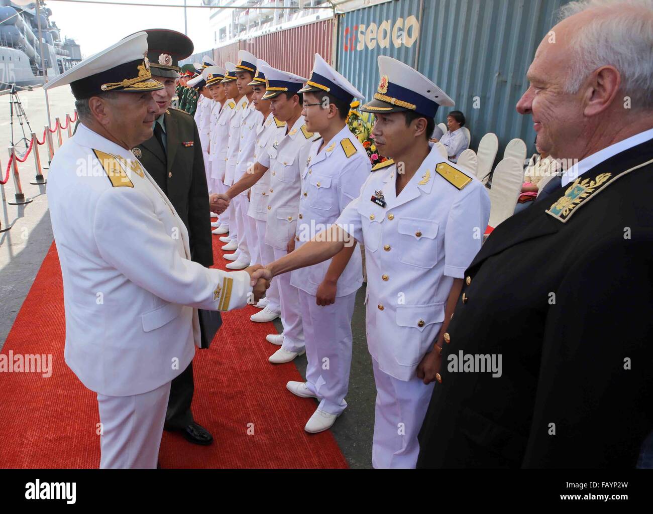 Hanoi. 6th Jan, 2016. Photo taken on Jan. 6, 2016 shows a welcoming ...