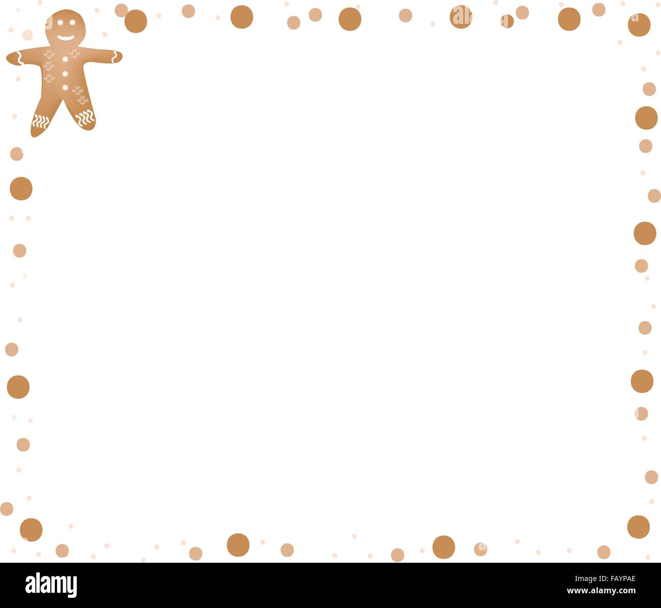 Gingerbread Border Black And White