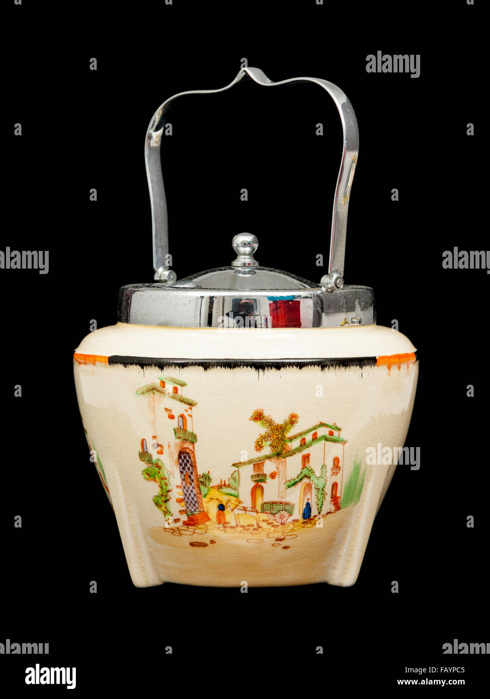 Vintage 1930's Art Deco Coronet Ware "Tango" ceramic biscuit barrel by ...