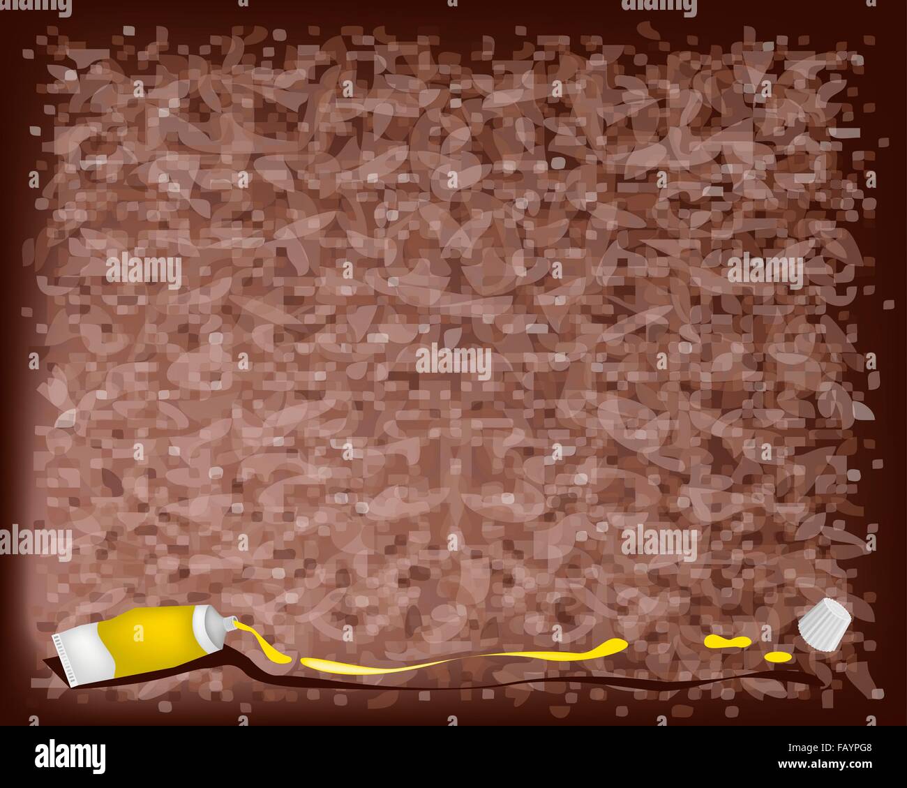 Art Supply, Paint Tube or Color Tube of Yellow Color Paint From A Tube ...