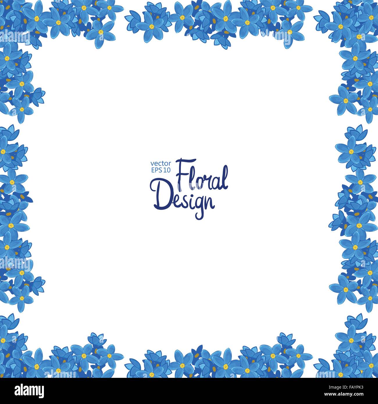 Vector frame with forget-me-not flowers Stock Vector Image & Art - Alamy