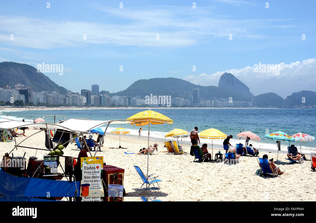 Copacabana beach Rio de Janeiro Brazil Stock Photo - Alamy