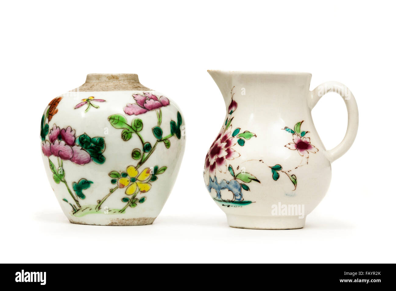 Antique 19th century Japanese tea bowl and jug Stock Photo - Alamy