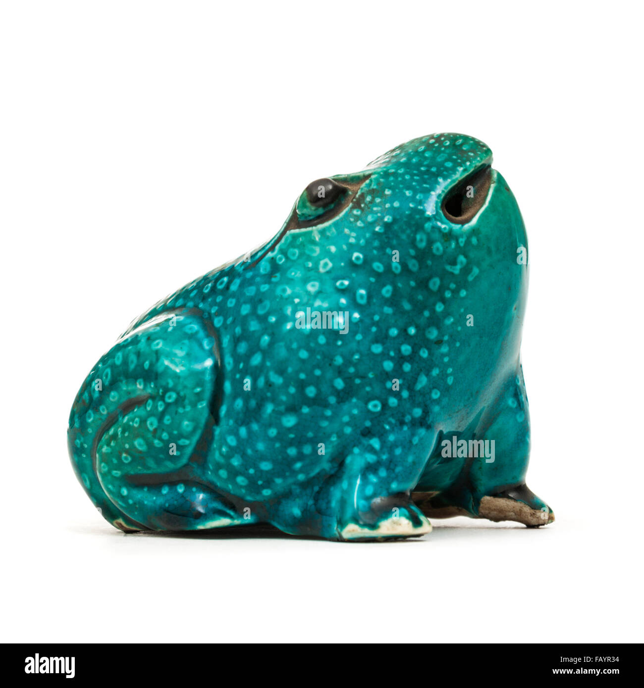 Antique 19th century Chinese frog / toad shaped water-dropper, a small ...