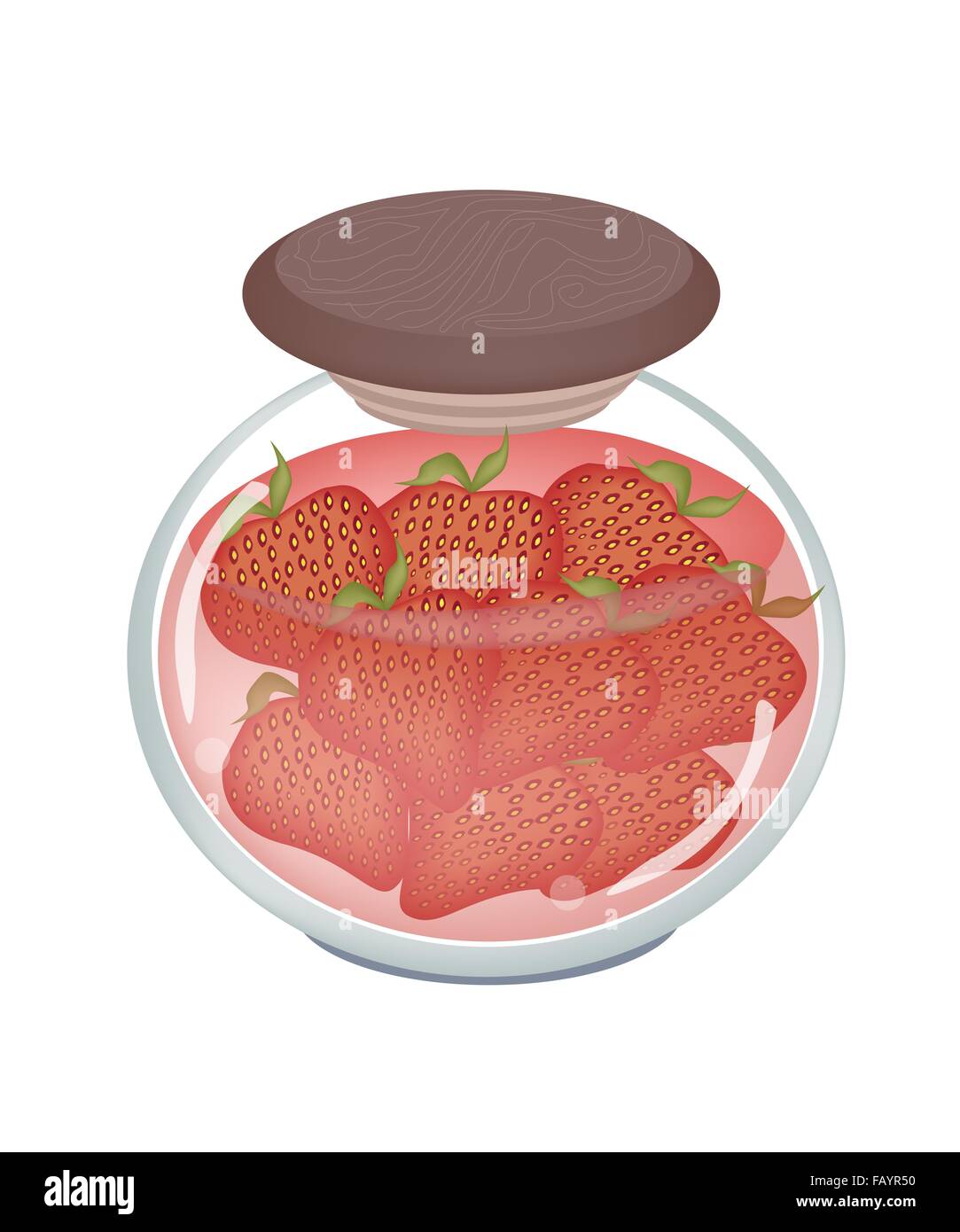 Fruit, An Illustration of Preserved Strawberries, Strawberry Jam or ...