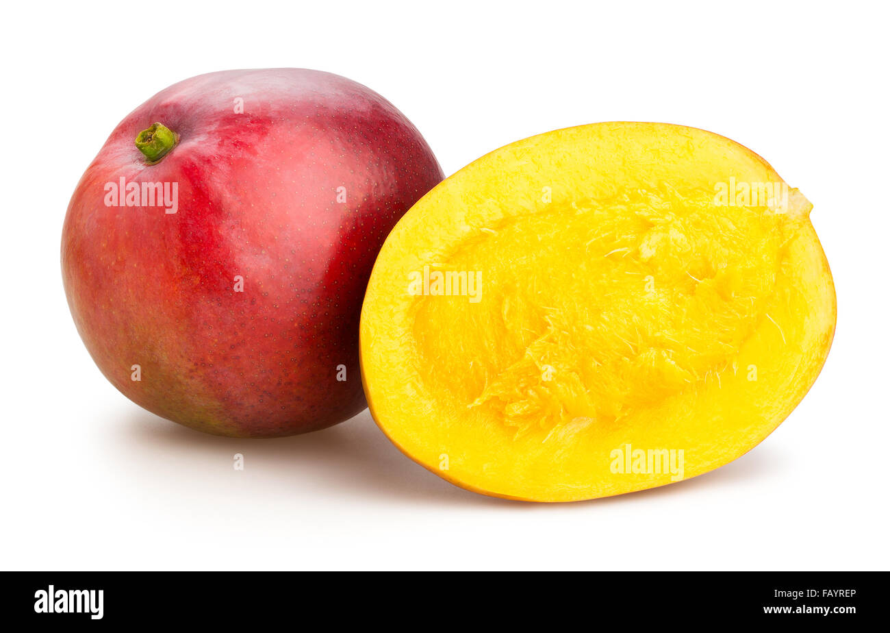Half ripe mango cut Cut Out Stock Images & Pictures - Alamy