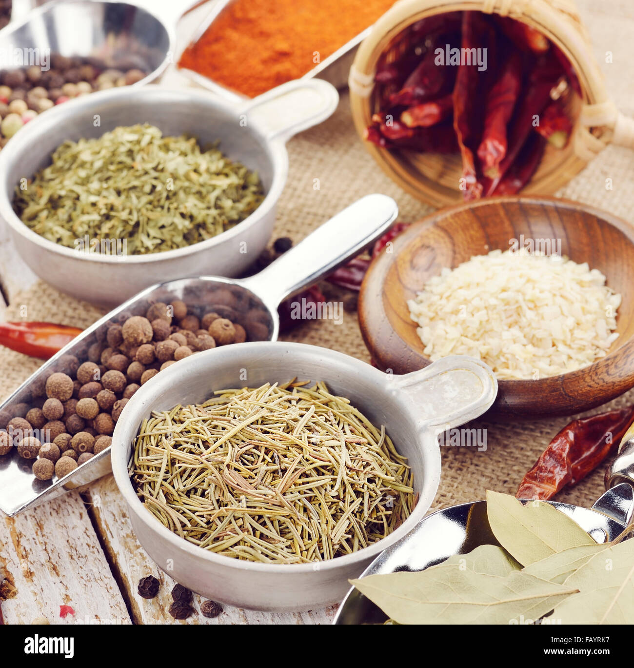 Assortment of Dried Spices And Herbs Stock Photo - Alamy