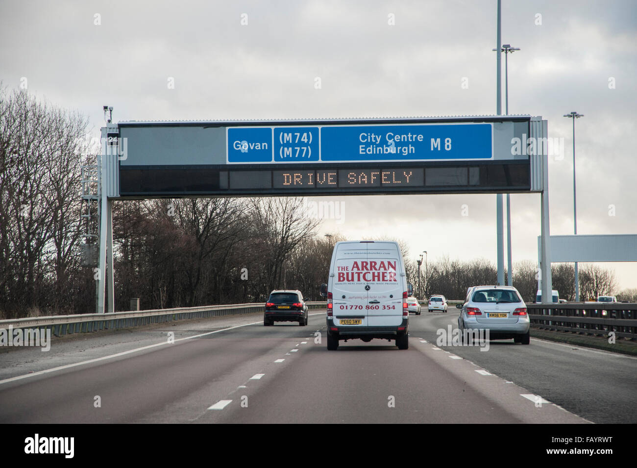 Warning signs on motorway hi-res stock photography and images - Alamy