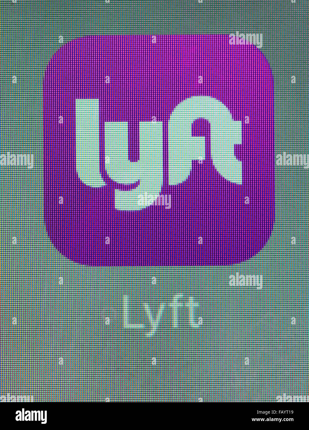 The app of rideshare service Lyft, pictured in Berlin, Germany, 5 ...