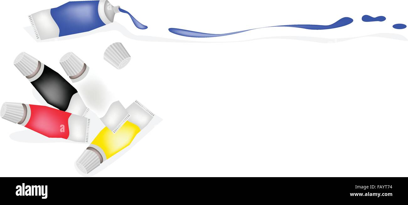 Tubes of acrylic paint Stock Vector Images - Alamy