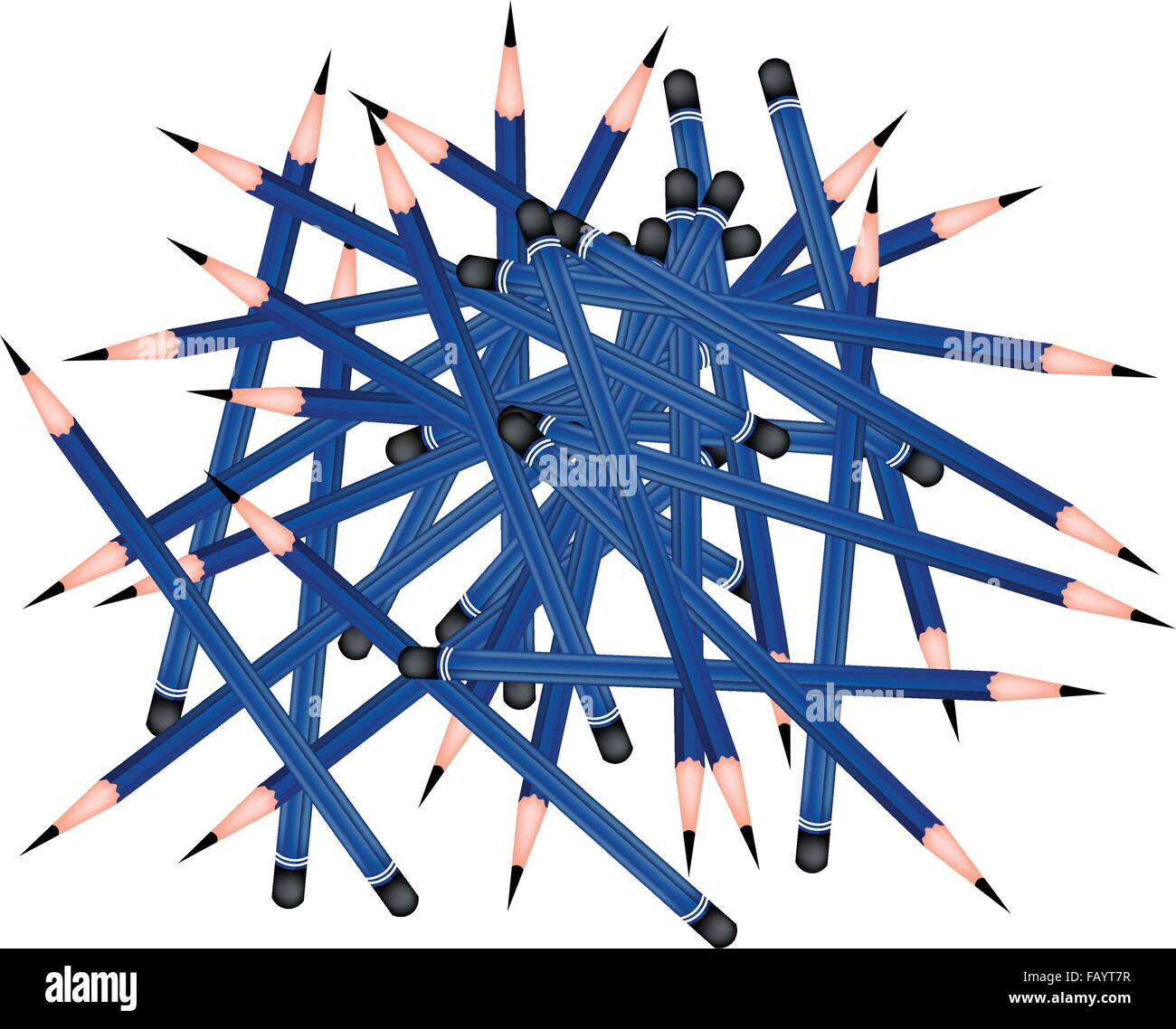Stack of sharpened pencils Stock Vector Images - Alamy