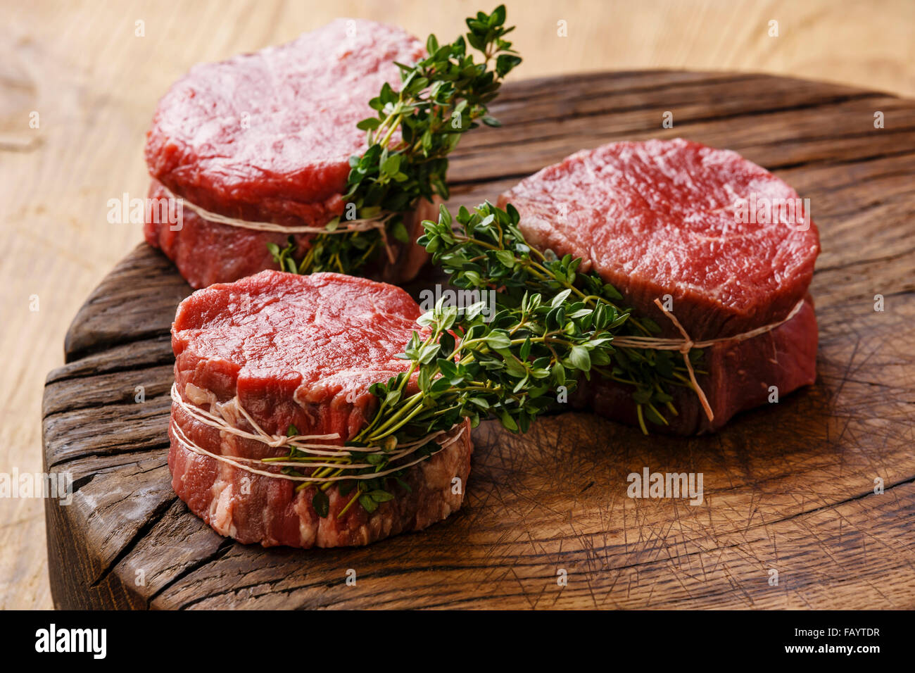 Raw filet mignon hi-res stock photography and images - Alamy