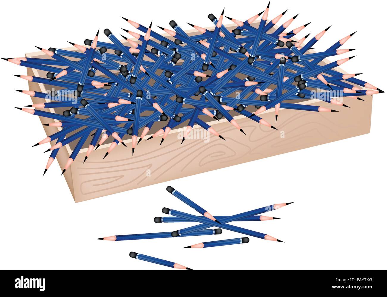 Stack of sharpened pencils Stock Vector Images - Alamy