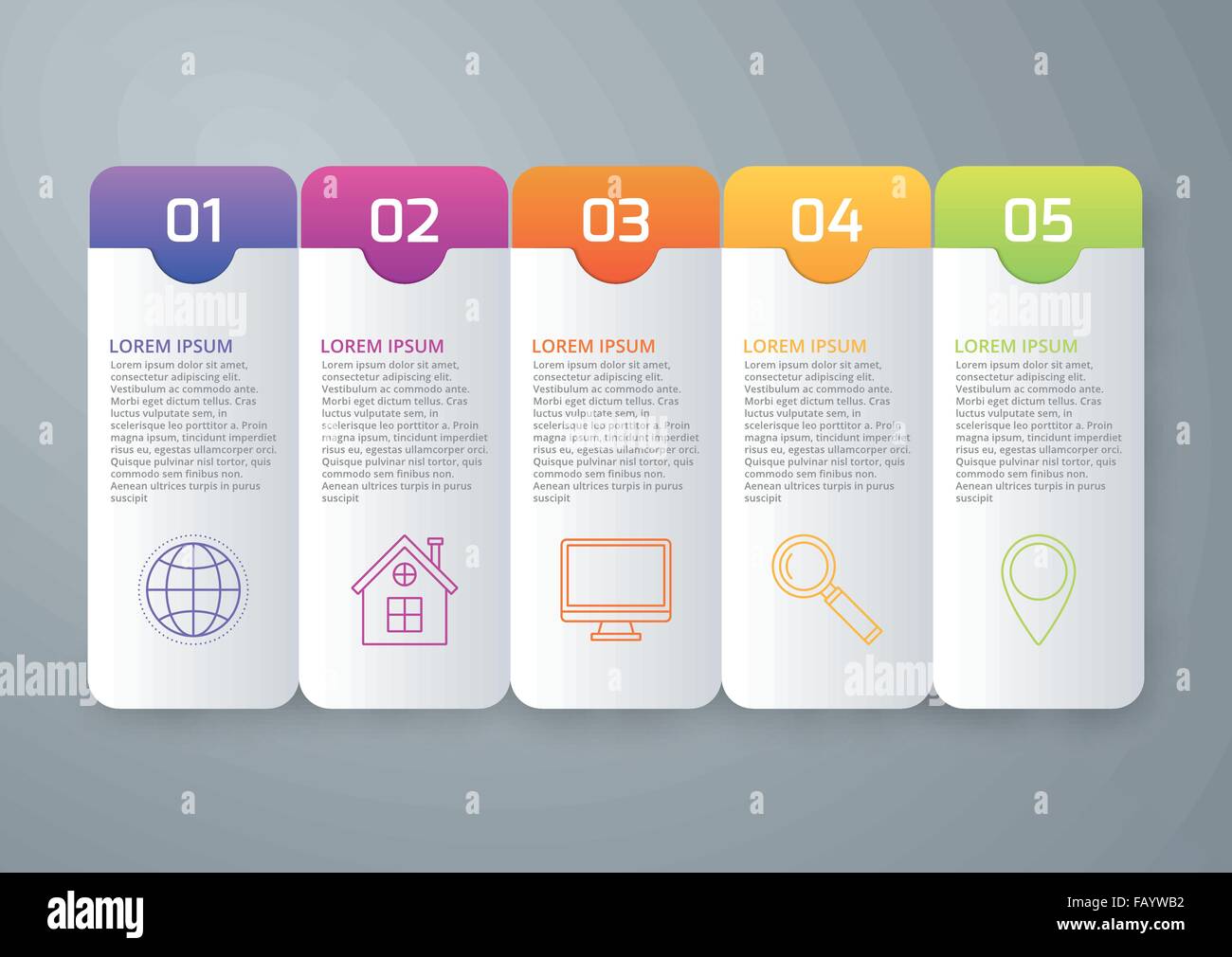 Vector illustration infographic five options Stock Vector Image & Art ...