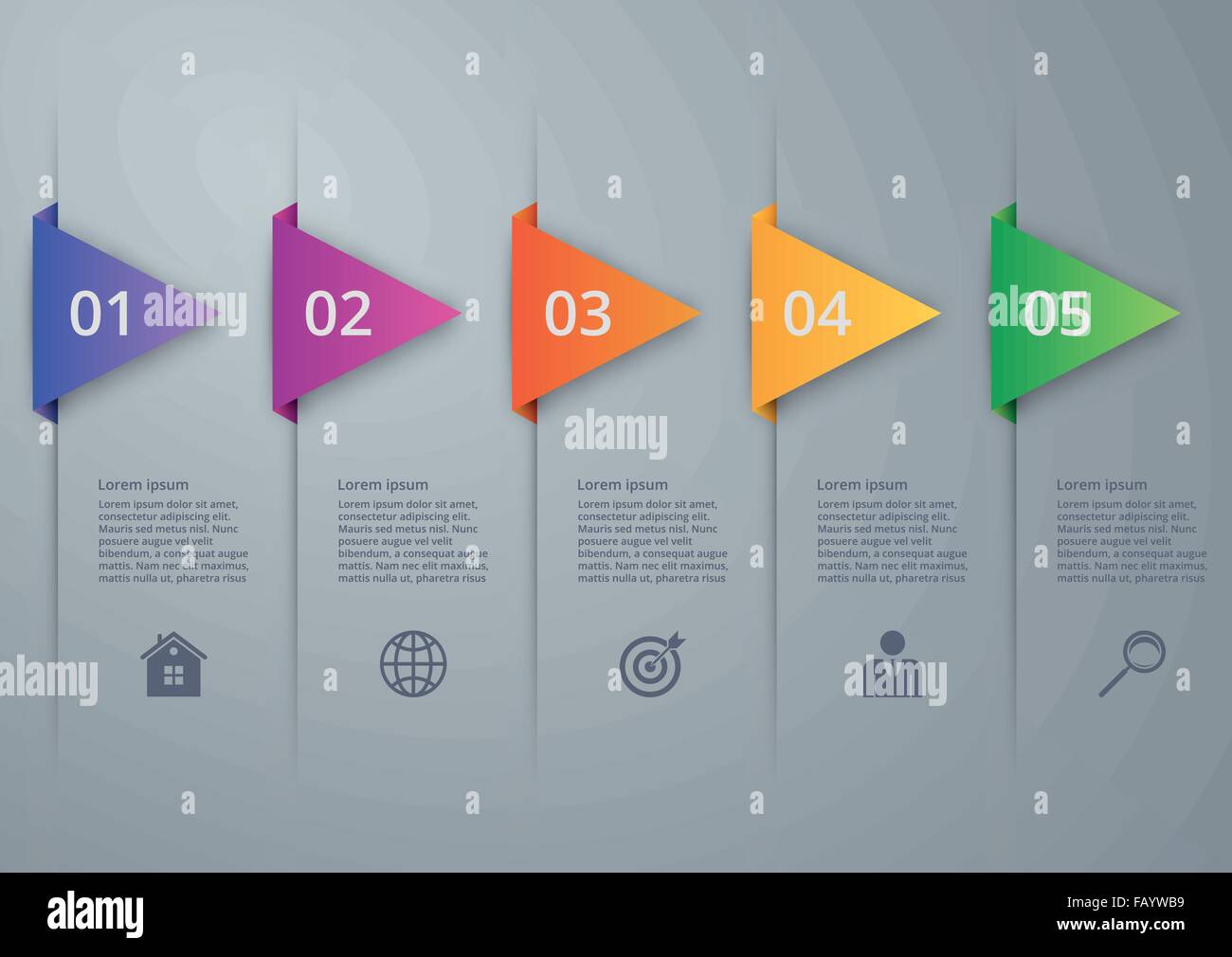 Vector illustration infographic five options Stock Vector Image & Art ...