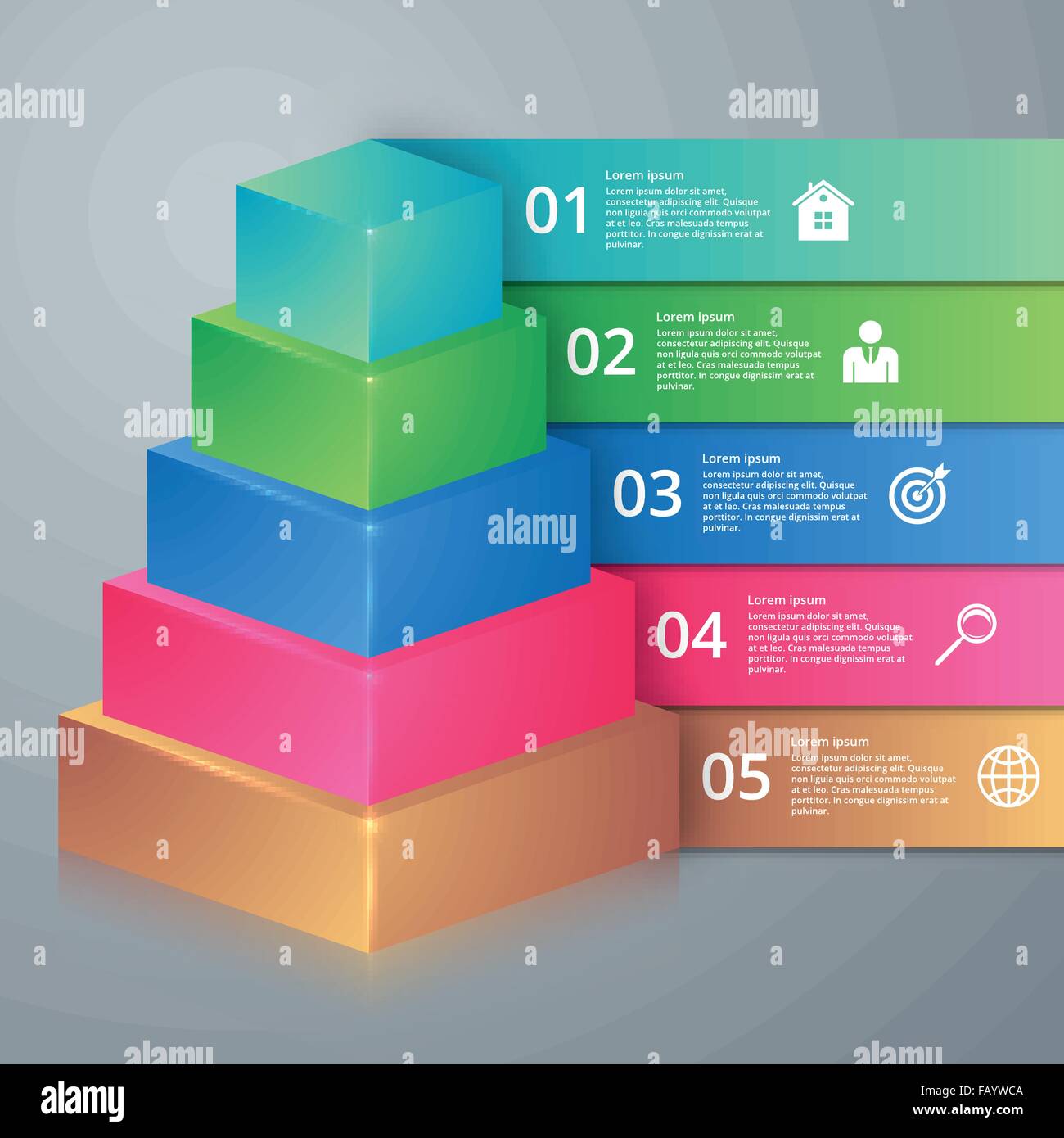 Vector illustration infographics pyramid Stock Vector Image & Art - Alamy