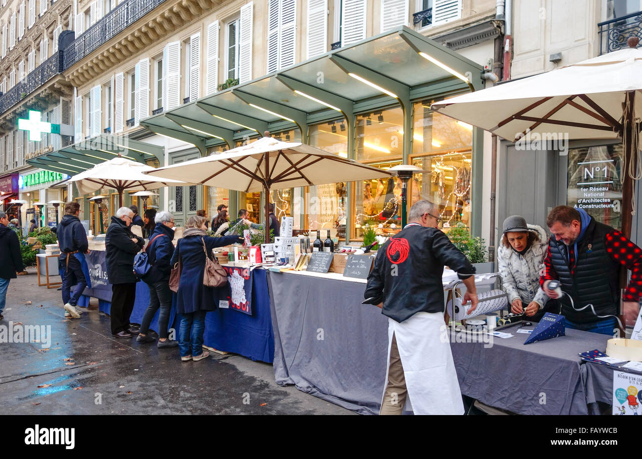 Seafood sold during christmas season at Maison Plisson, general food ...