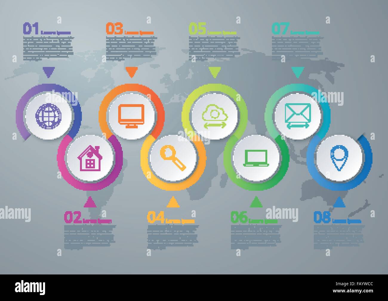 Vector illustration infographics eight options Stock Vector Image & Art ...