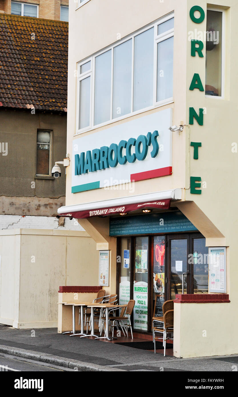 Marrocco's Italian Restaurant on Hove seafront Brighton UK Stock Photo ...