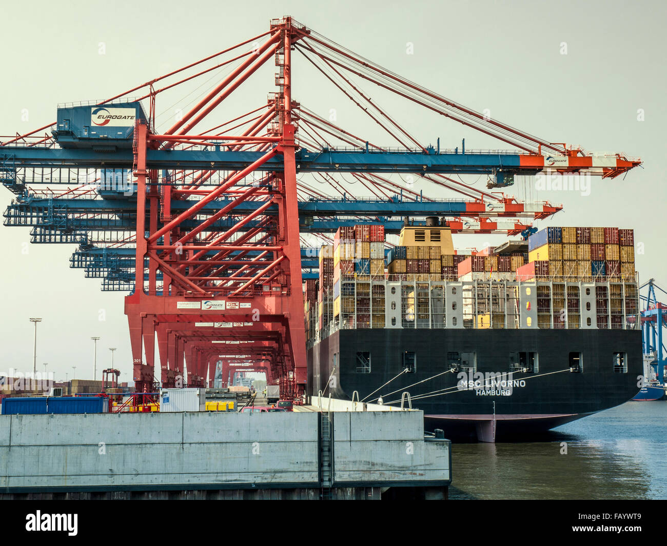 Msc container ship vessel hi-res stock photography and images - Alamy