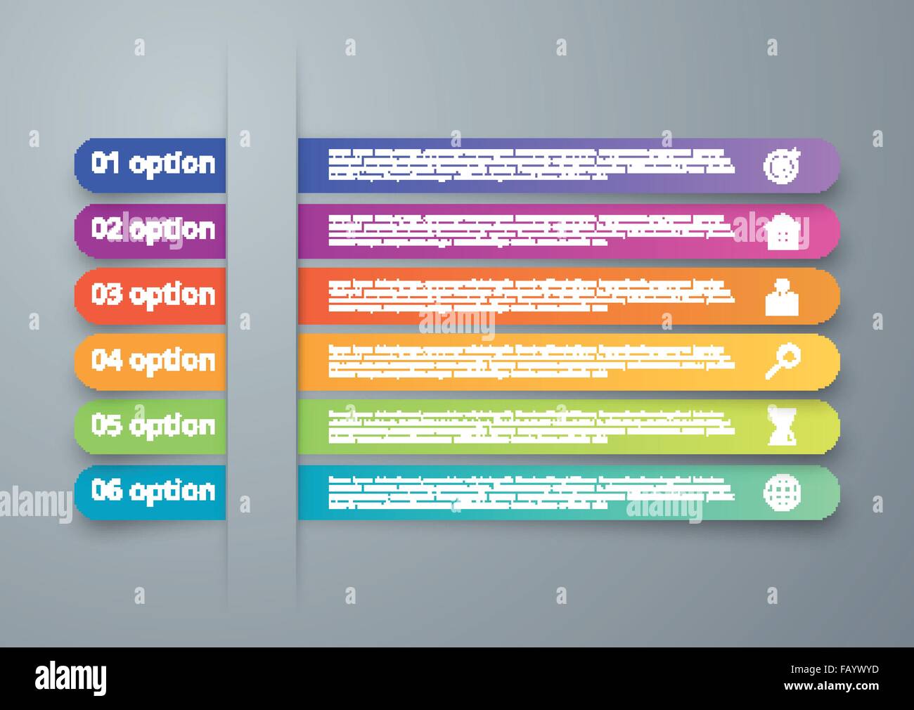 Vector illustration infographics six options Stock Vector Image & Art ...