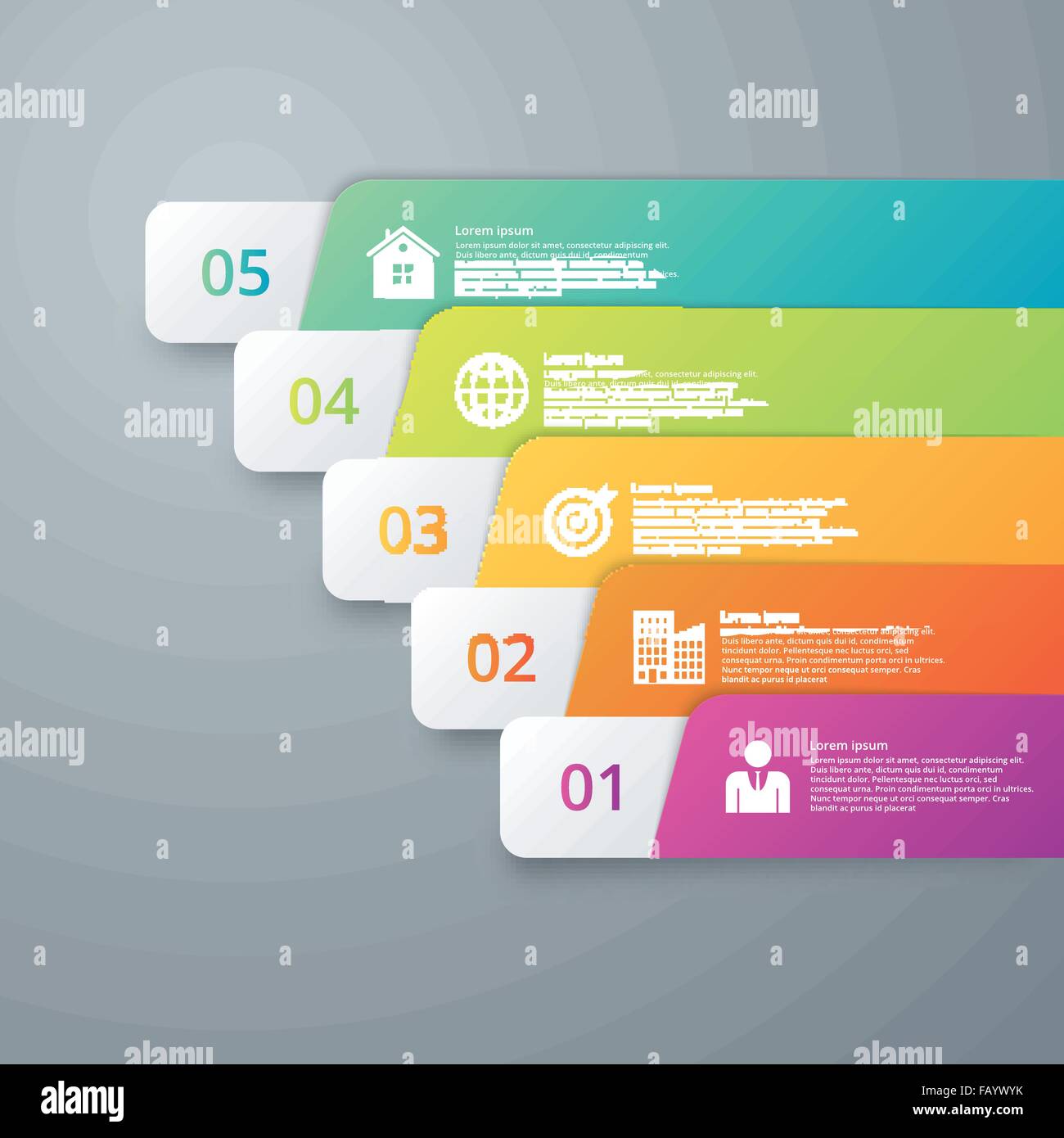 Vector illustration infographic five options Stock Vector Image & Art ...
