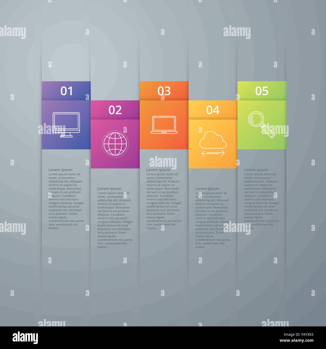 Vector illustration infographic five options Stock Vector Image & Art ...