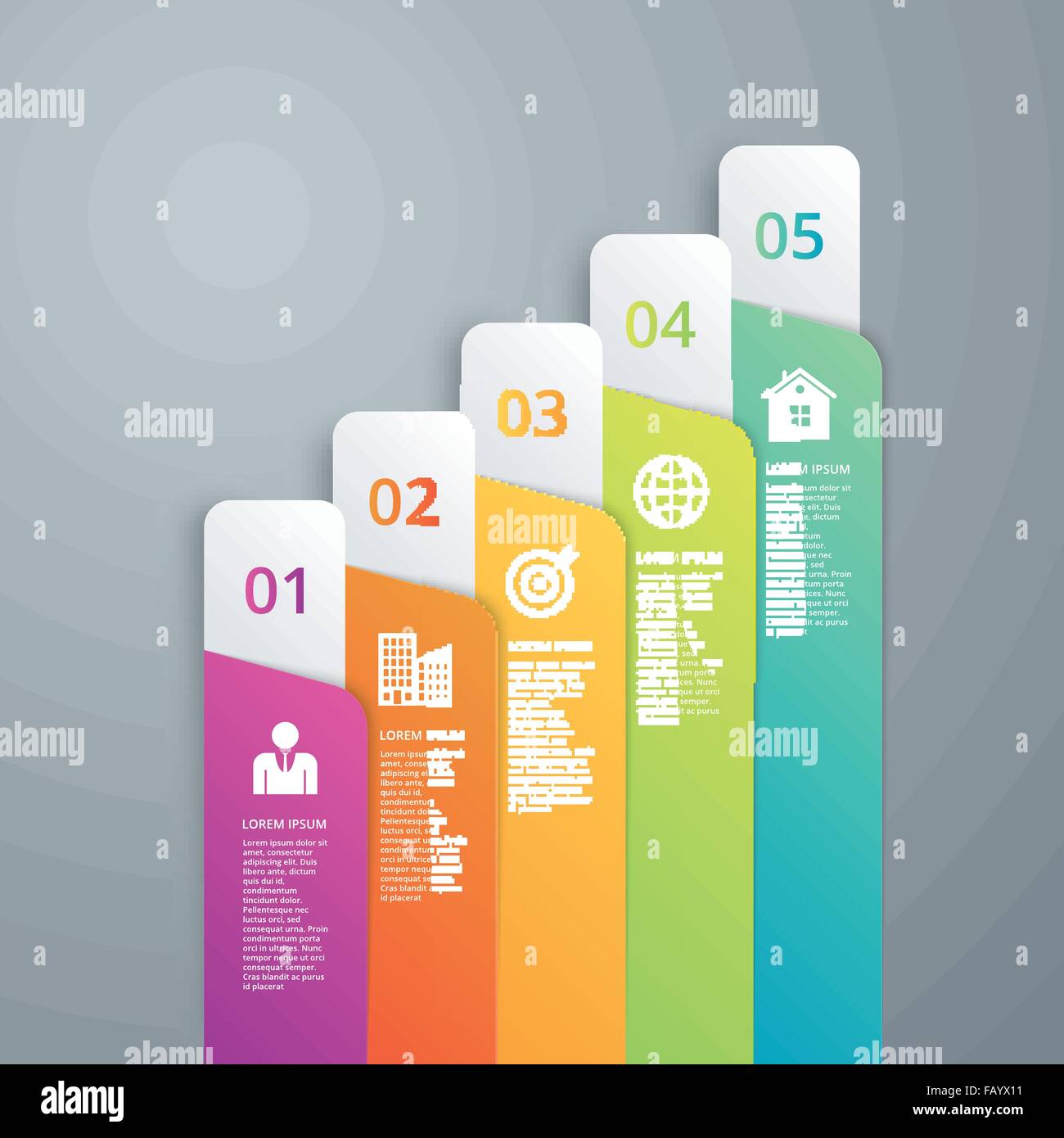 Vector illustration infographic five options Stock Vector Image & Art ...