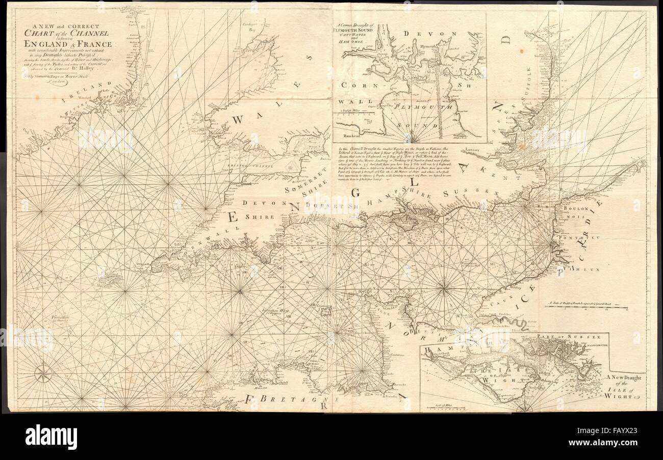 A new & correct chart of the Channel between England & France. COLLINS ...