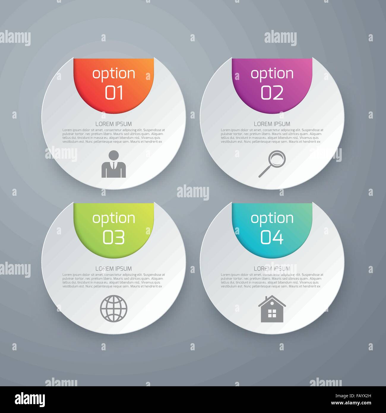 Vector illustration of four options infographics Stock Vector Image ...