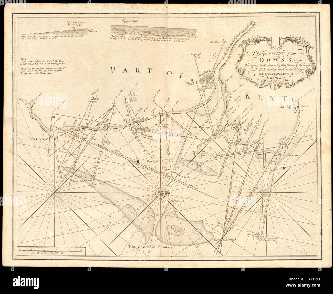 Vintage map of kent coast hi-res stock photography and images - Alamy