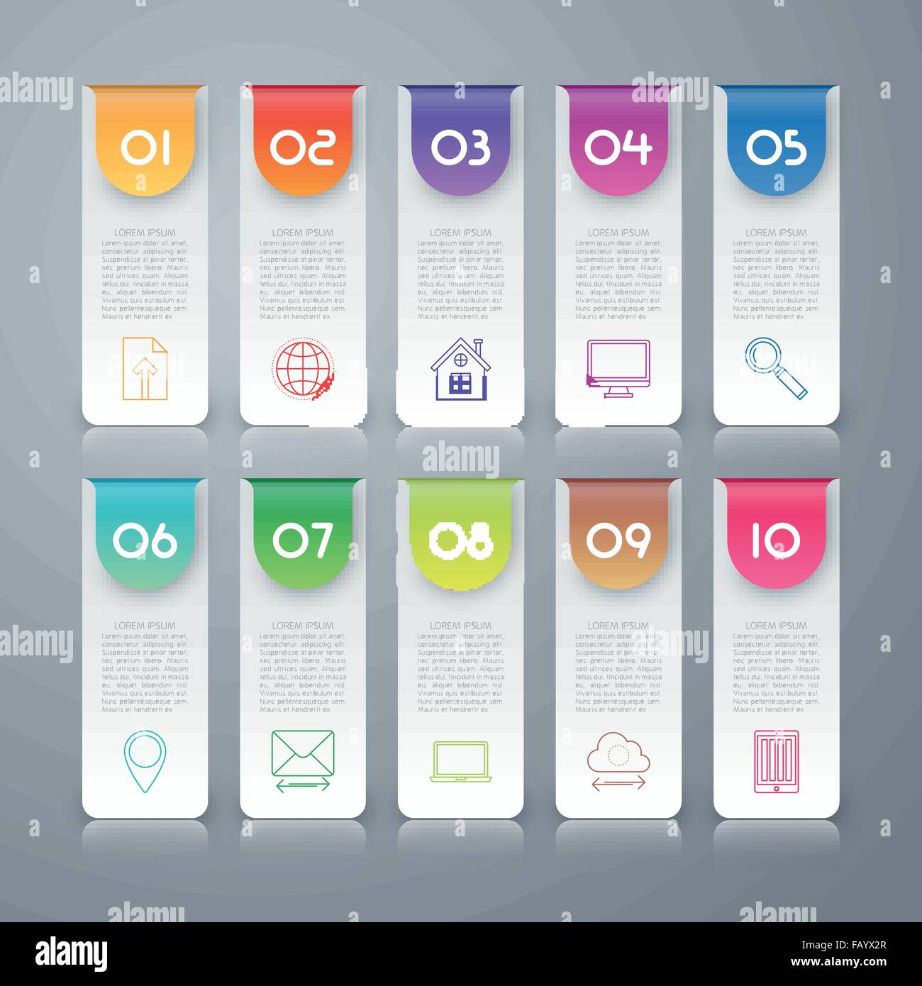 Vector illustration infographics ten options Stock Vector Image & Art ...