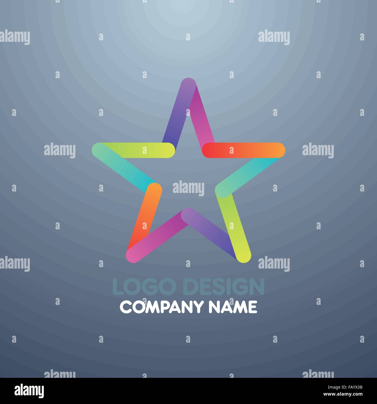 Vector illustration of logo design star Stock Vector Image & Art - Alamy