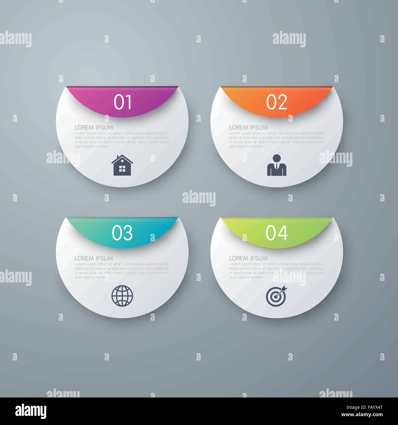 Vector illustration of four options infographics Stock Vector Image ...