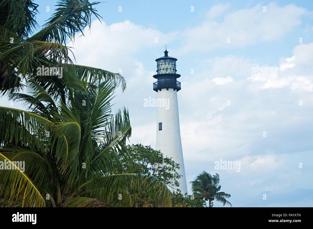 Florida, Key Biscane: view of the Cape Florida Light, the lighthouse of ...