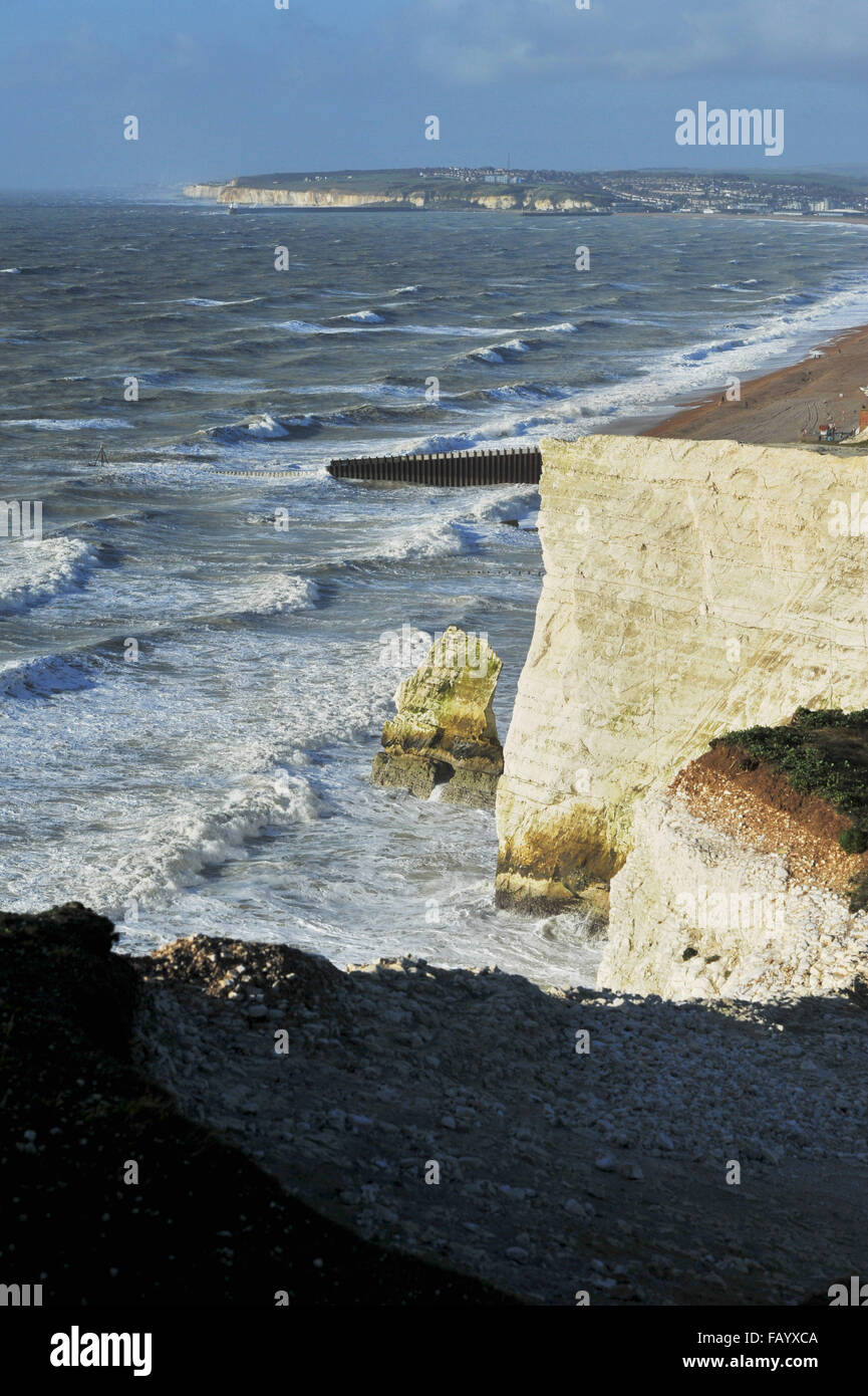 Seaford Head Cliffs in East Sussex part of The South Downs Way where ...