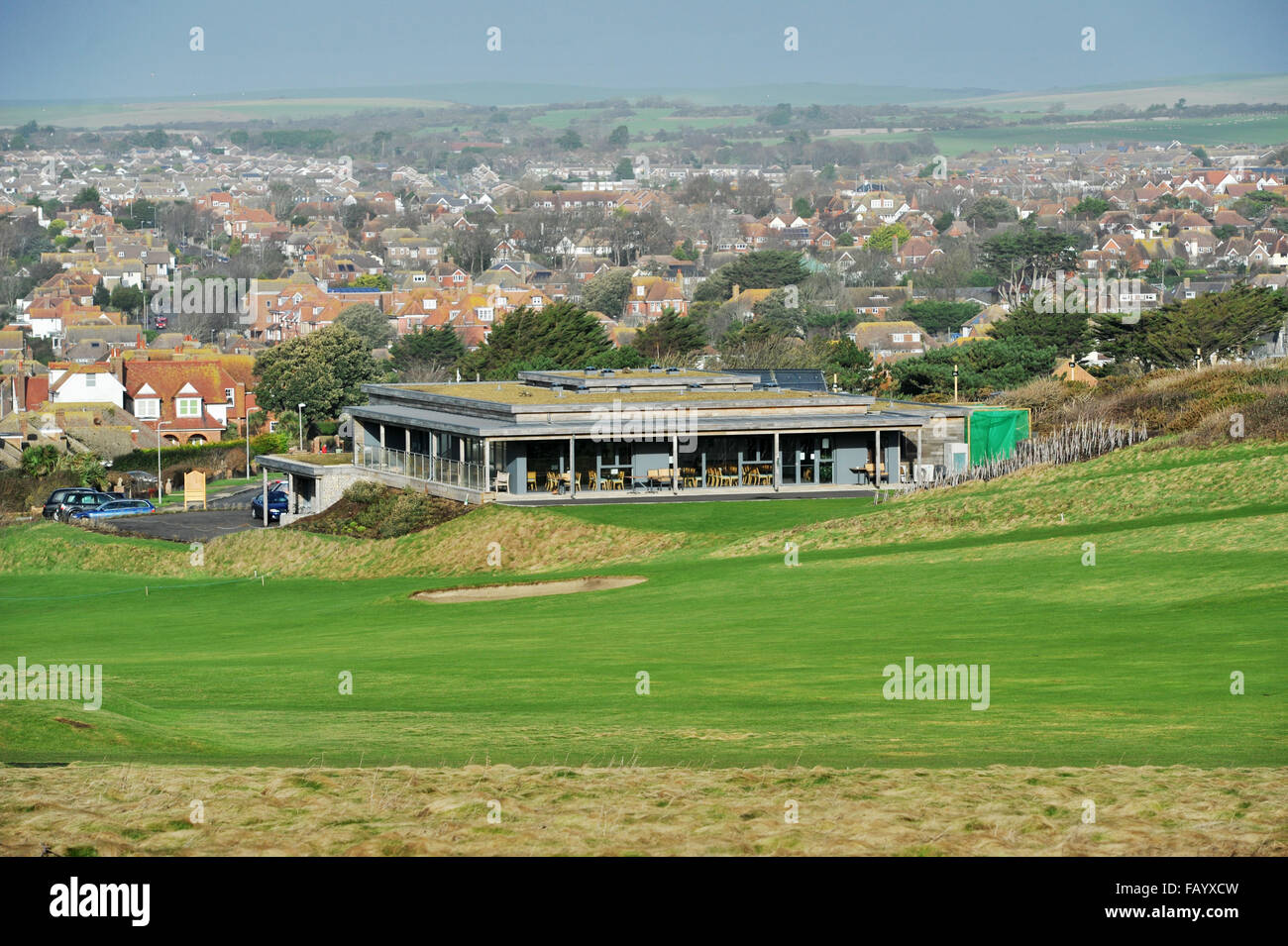 The Eighteenth Hole and clubhouse at Seaford Head Golf Course on the ...