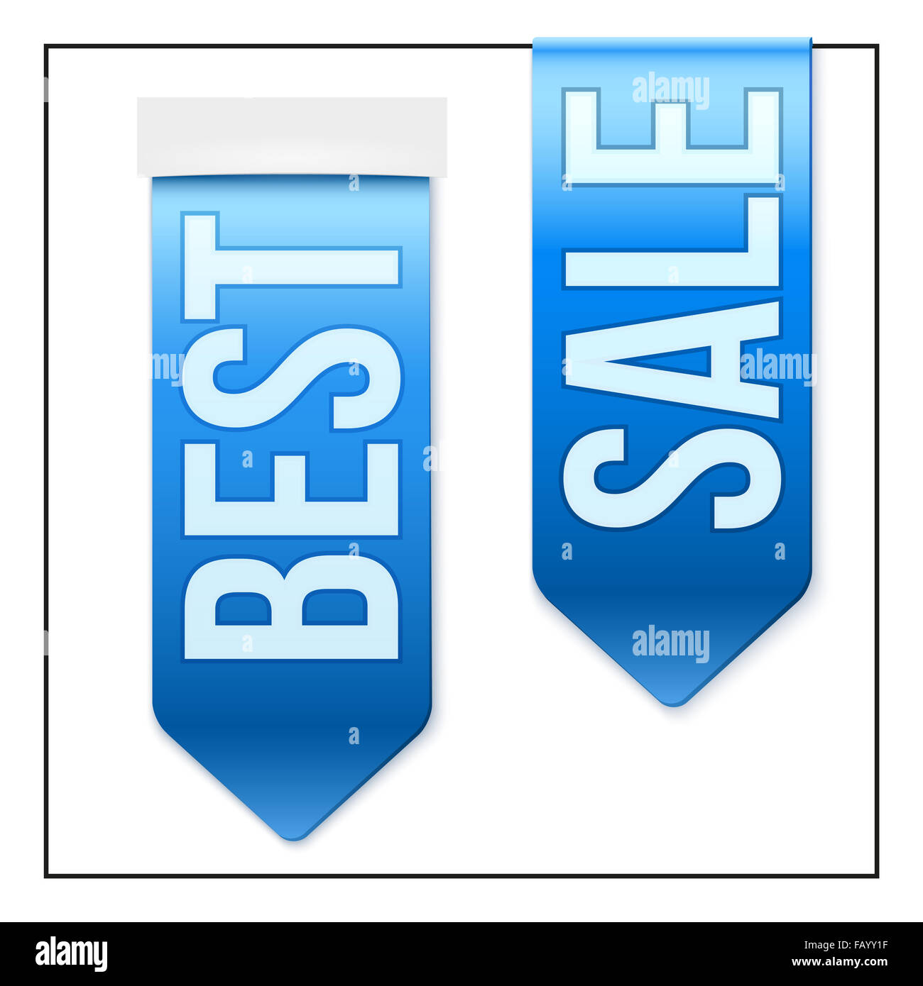 Set of Popular Ribbons BEST and SALE. Realistic modern style Stock ...